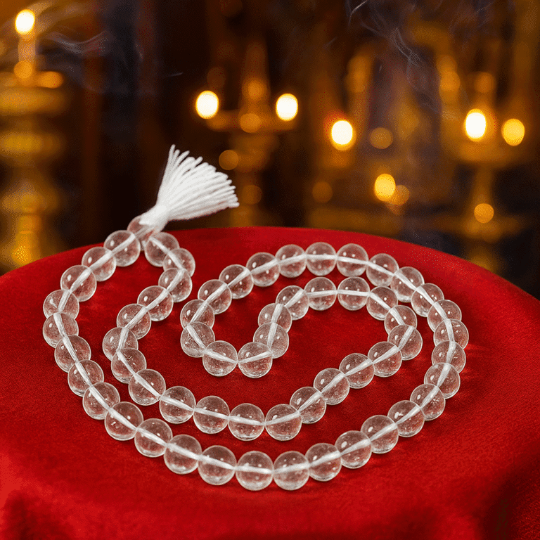 Sphatik Mala | Spadiga Malai | Clear Quartz Mala | Devlink